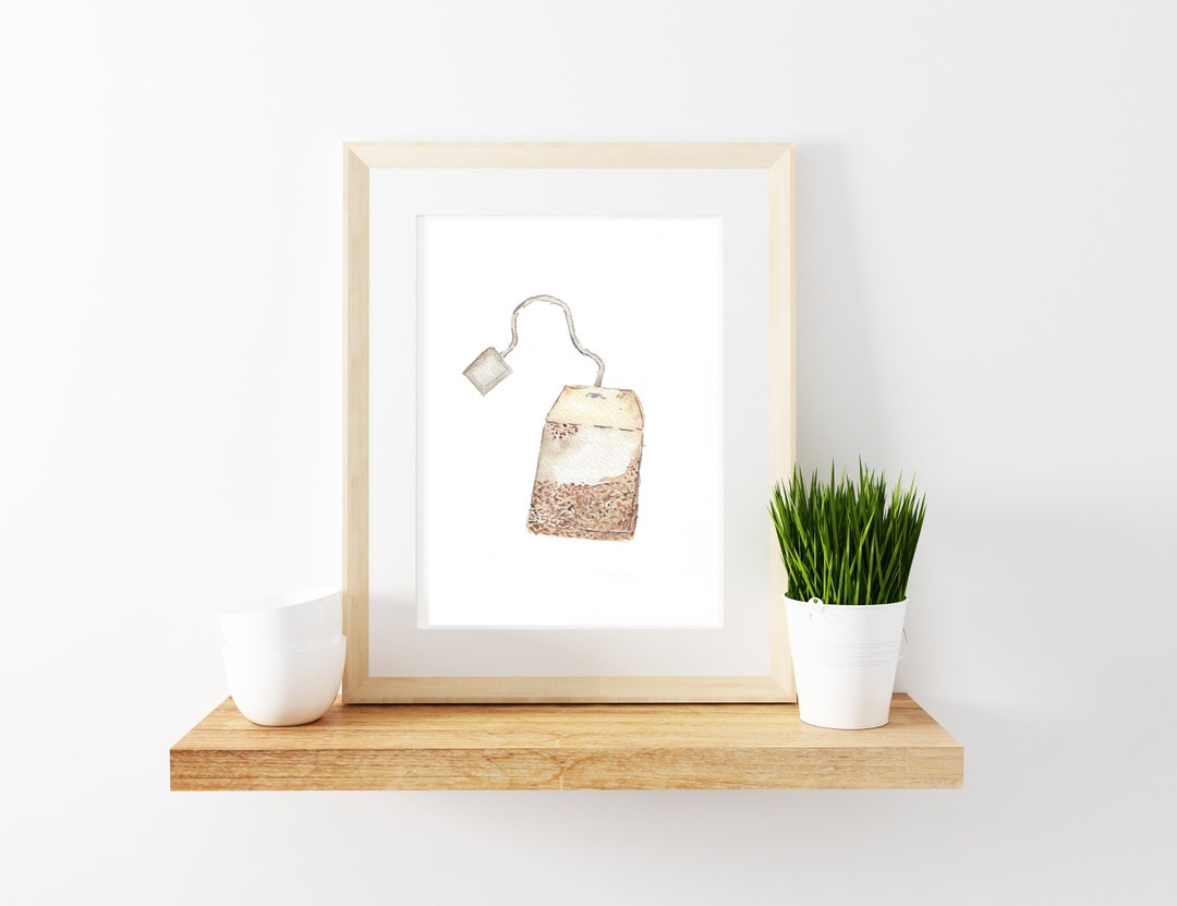 Watercolor Tea Bag Print. Digital Download. - Etsy