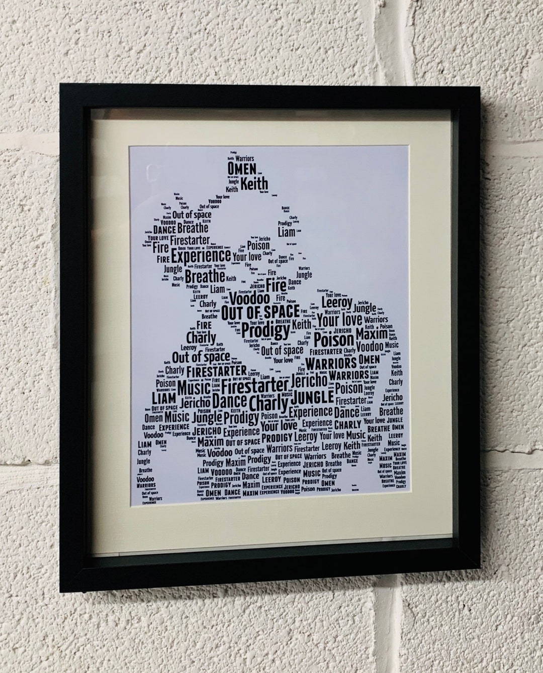 Keith Flint - Prodigy Framed Word Art Print - Black or White Frame - Etsy