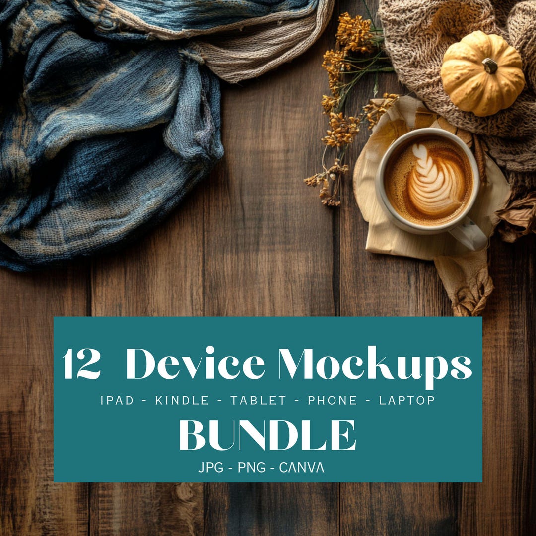 Autumn Mockup Kindle Mockup iPad Mockup Ebook Mockup Book Mockup Blank ...