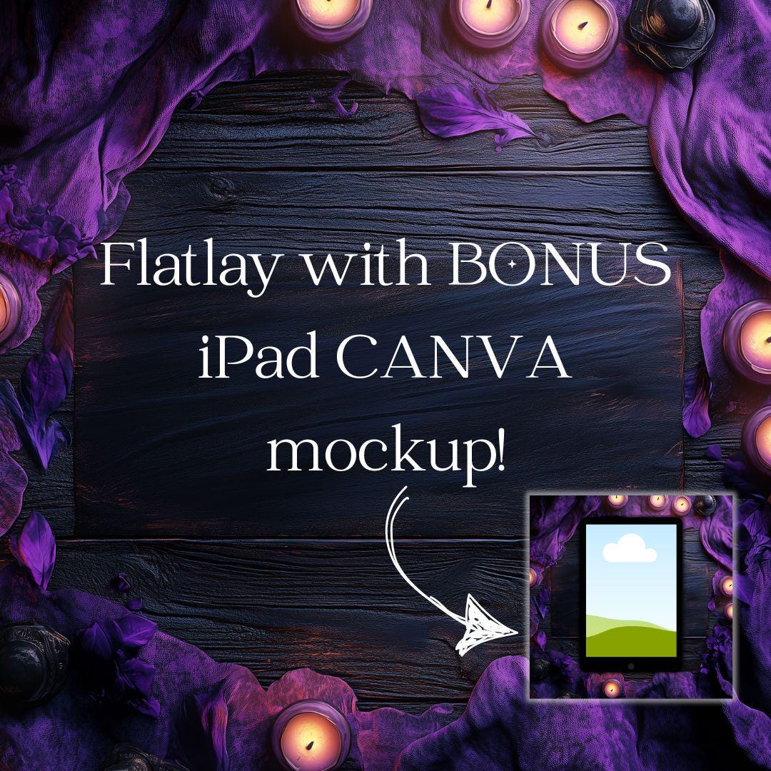 Purple Aesthetic Flatlay Bookstagram 15 | Purple Ebook Mockup | iPad ...