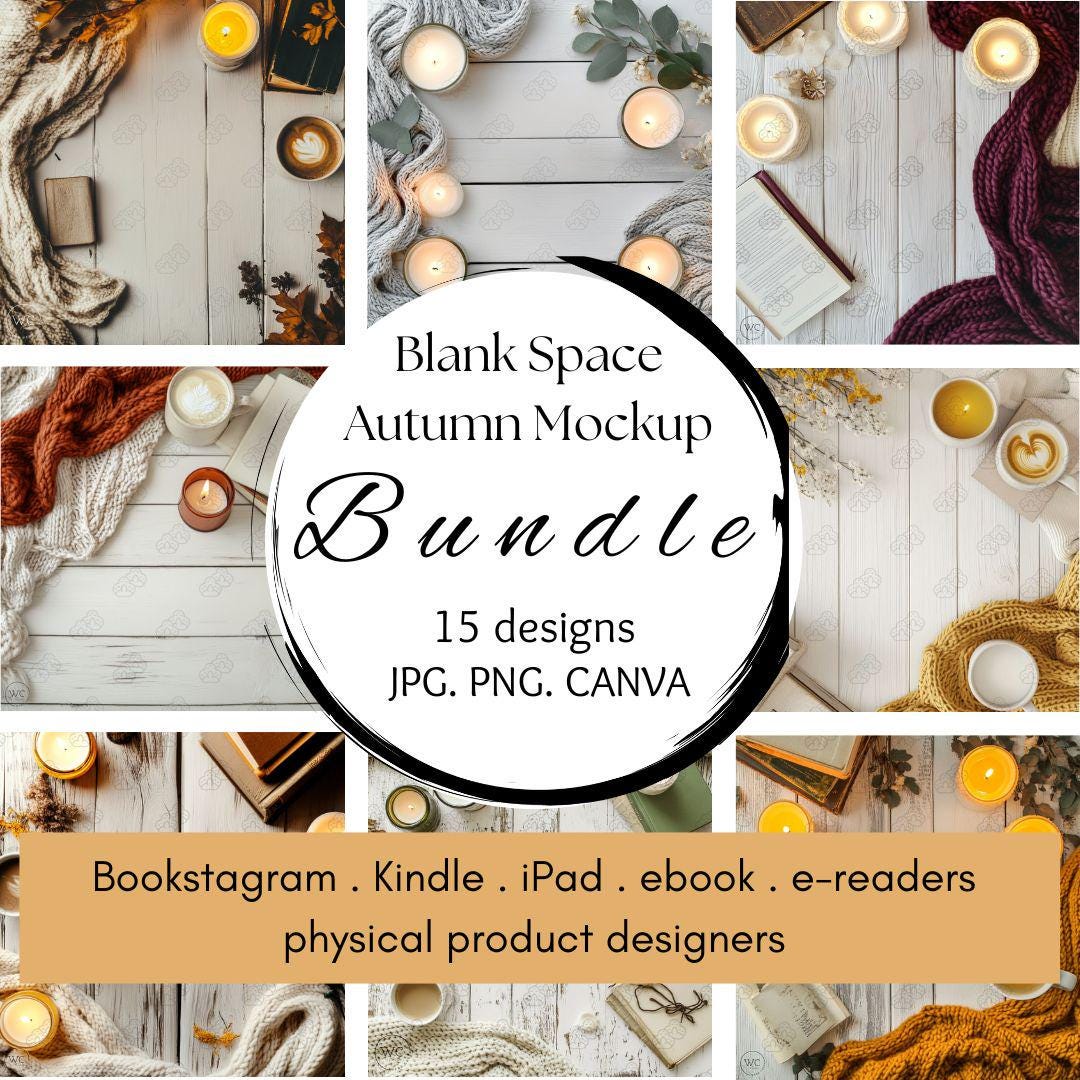 Blank Fall Mockup Bundle3 Kindle Mockup iPad Mockup Ebook Mockup Book ...