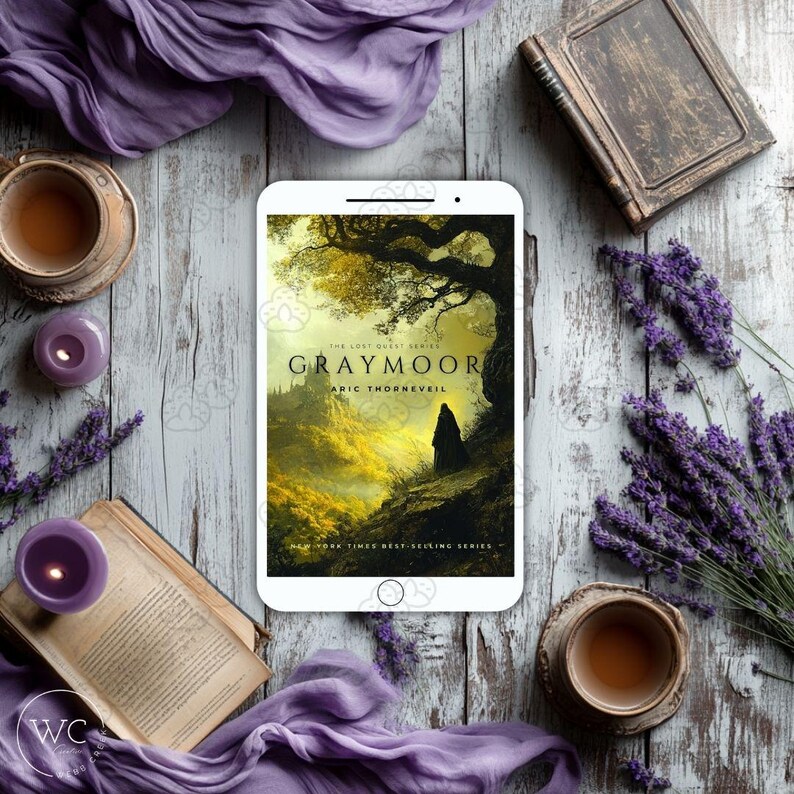 Blank Space Purple Aesthetic Mockup 5 Bookstagram Purple Ebook Mockup ...