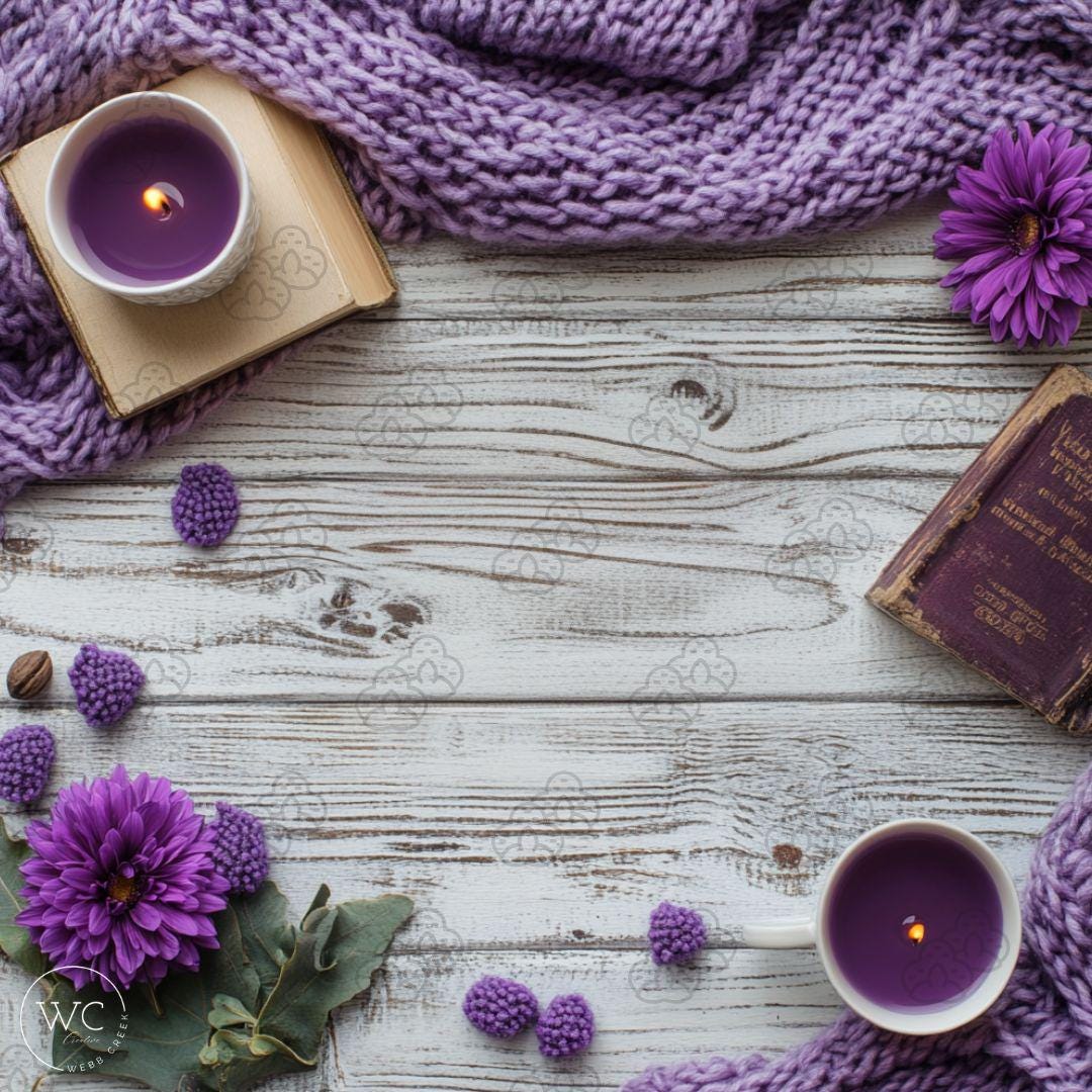 Blank Space Purple Aesthetic Mockup 10 Bookstagram Purple Ebook Mockup ...