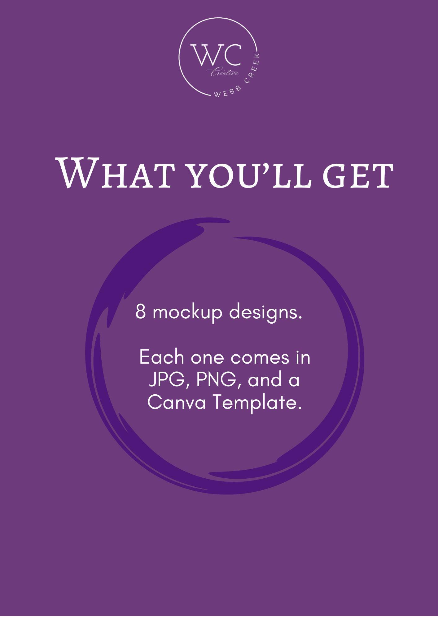 Purple Aesthetic Mockup Bundle Bookstagram Purple Ebook Mockup iPad ...