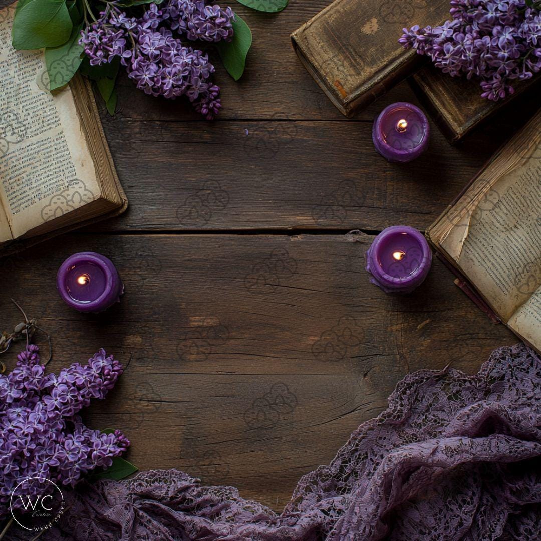 Blank Space Purple Aesthetic Mockup 7 Bookstagram Purple Ebook Mockup ...