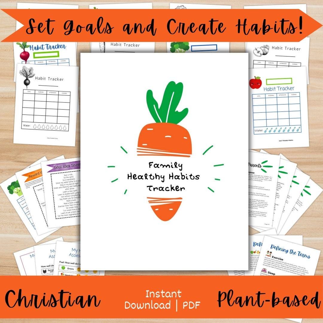 2025 Family Healthy Habit Tracker Printable | Christian Family Habit ...
