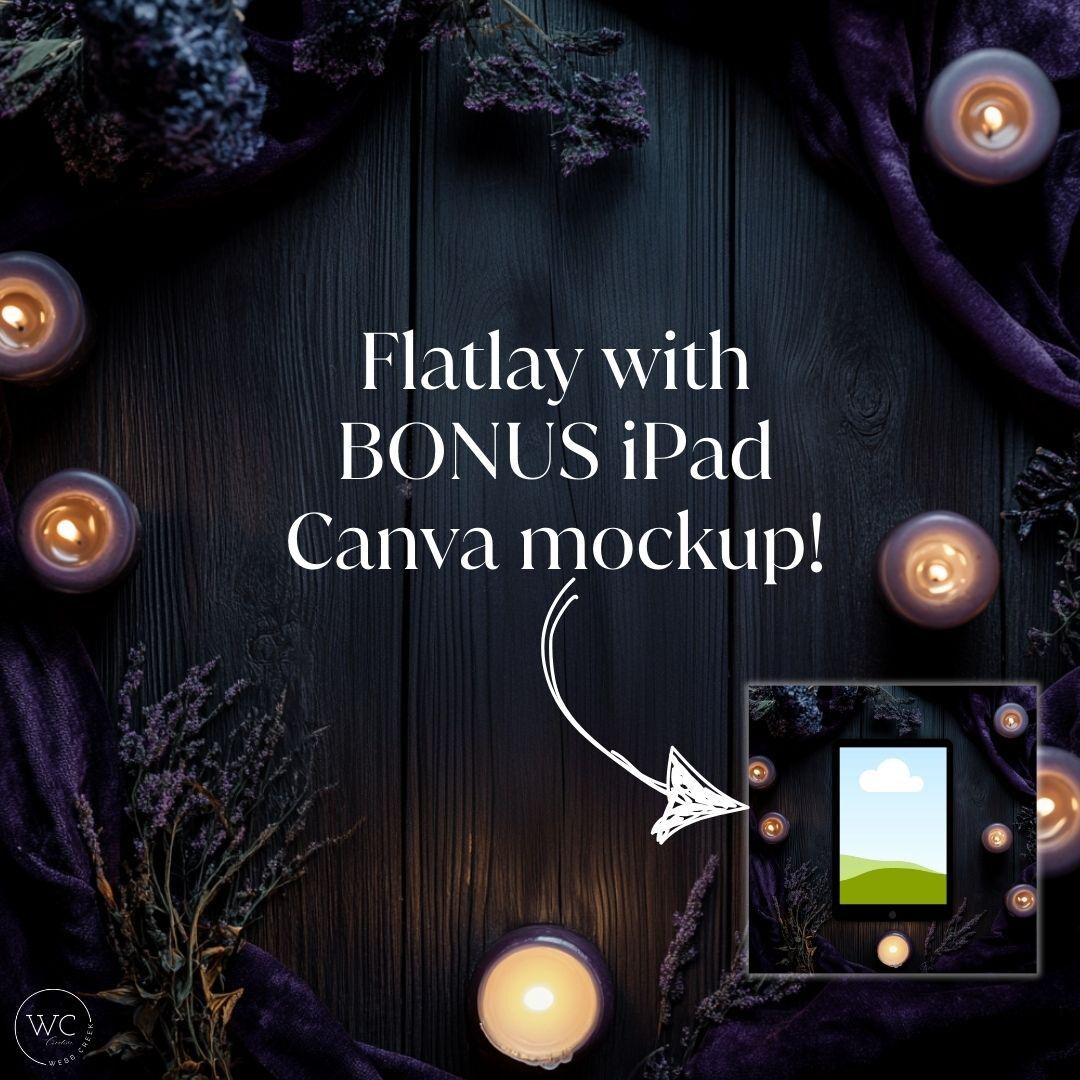 Purple Aesthetic Flatlay Bookstagram 10 | Purple Ebook Mockup | iPad ...