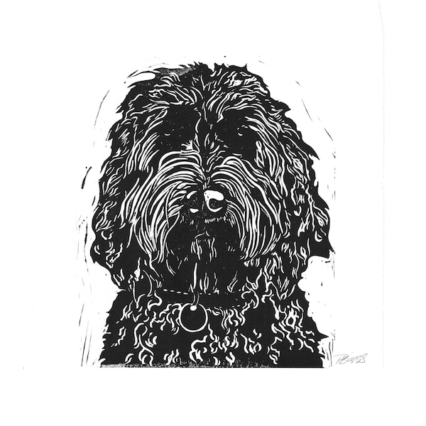 Linocut Portrait - Etsy