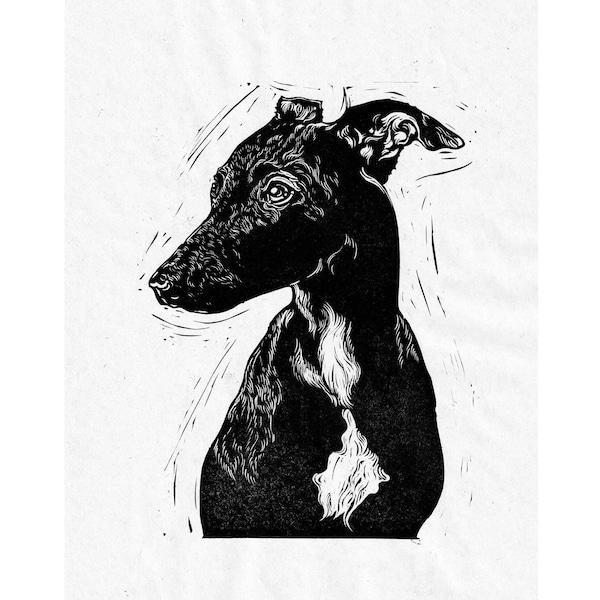 Linocut Portrait - Etsy
