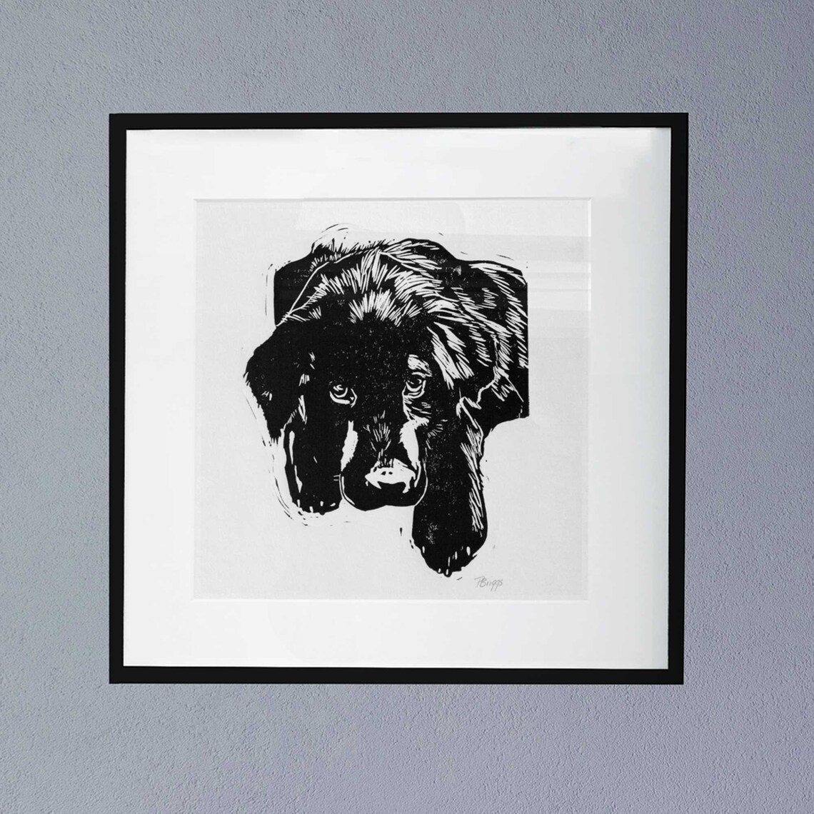 Labrador Puppy //original Linocut Print Dog Pet Portrait - Etsy
