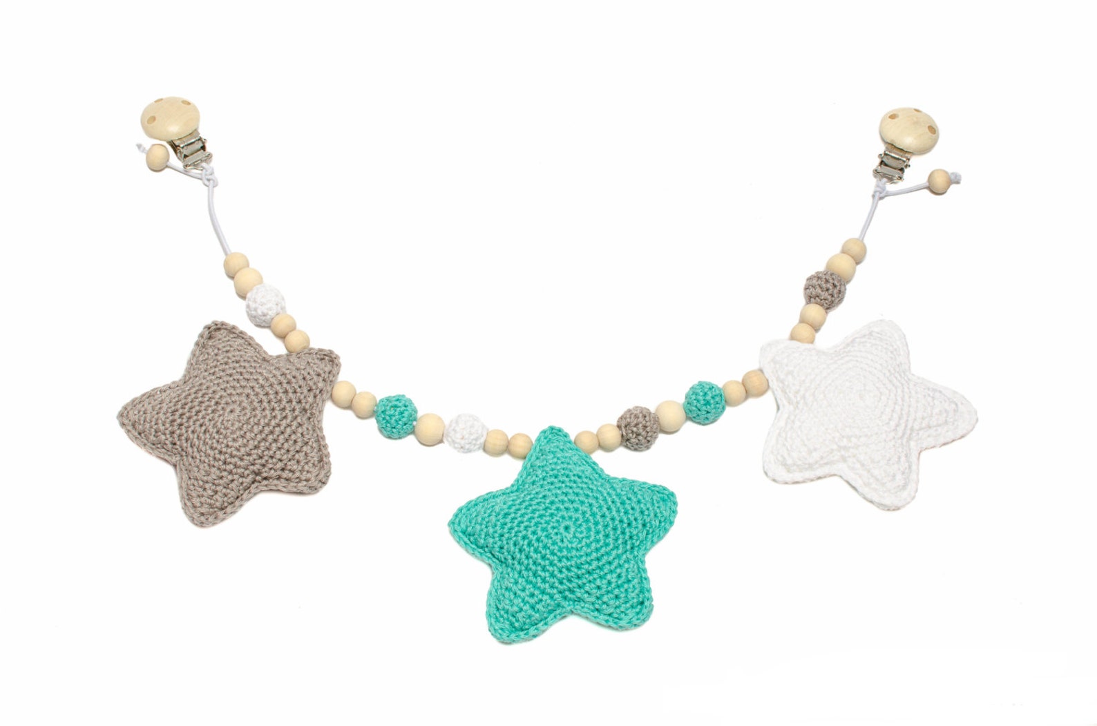 Crochet Pattern Stroller Chain With Stars - Crochet Pattern Stroller ...