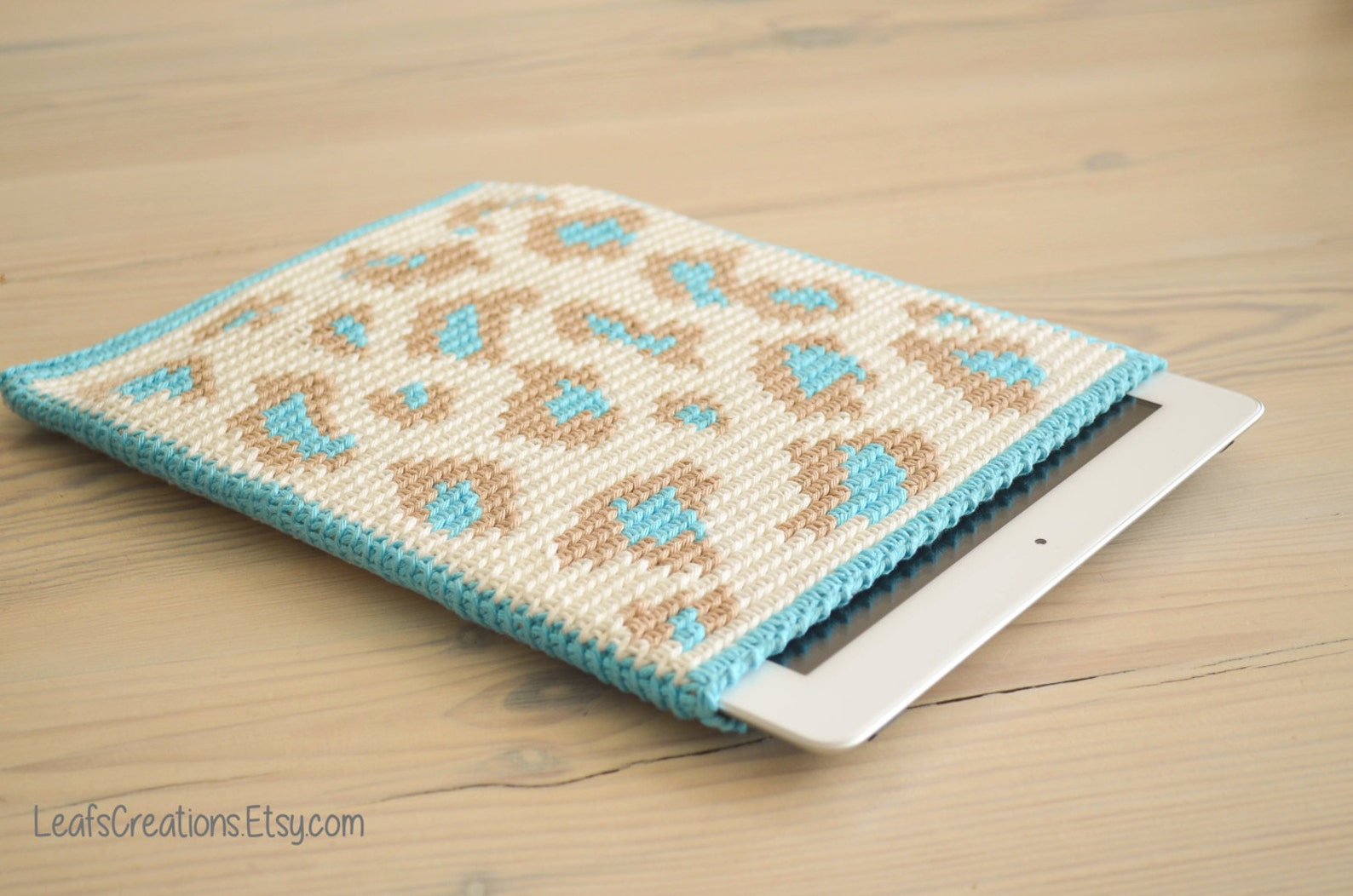 Tapestry crochet pattern iPad tablet case cover sleeve English | Etsy