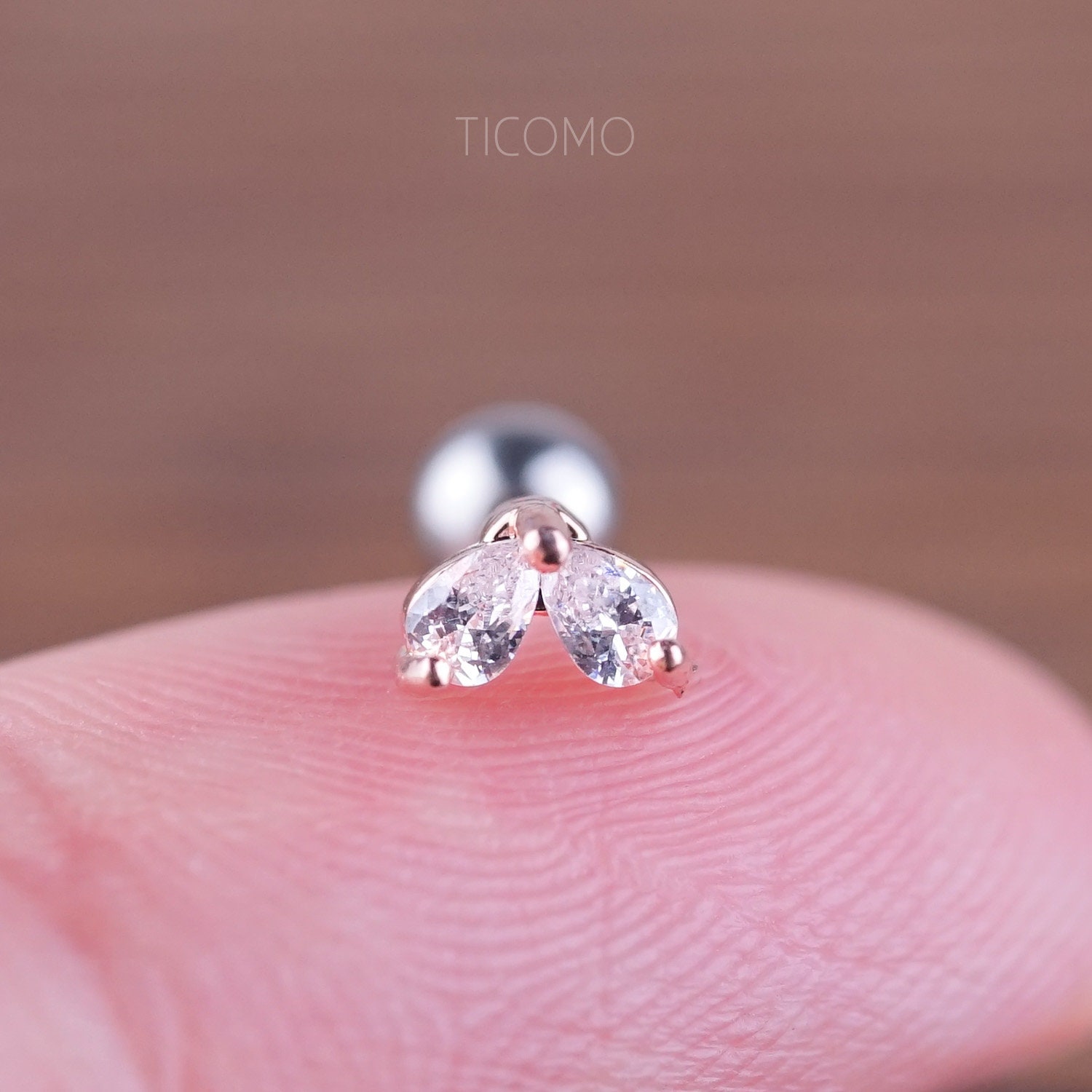 Heart Cartilage Earring 20g Helix Earring Helix Piercing - Etsy