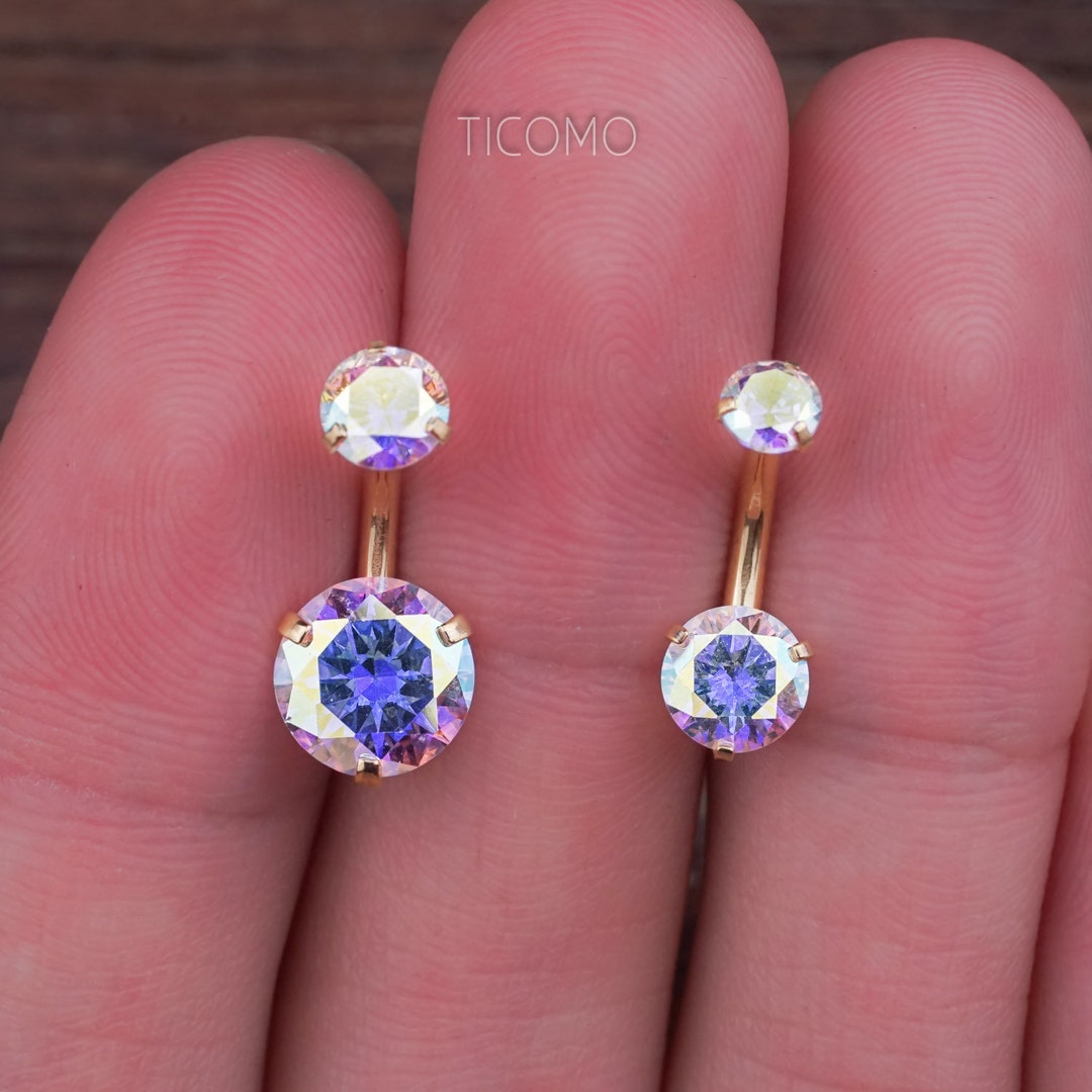 Minimalist Belly Ring Belly Button Ring Belly Button Jewelry Double ...