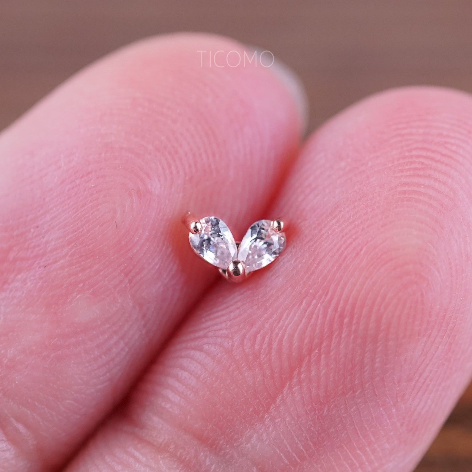 Heart Cartilage Earring 20g Helix Earring Helix Piercing - Etsy