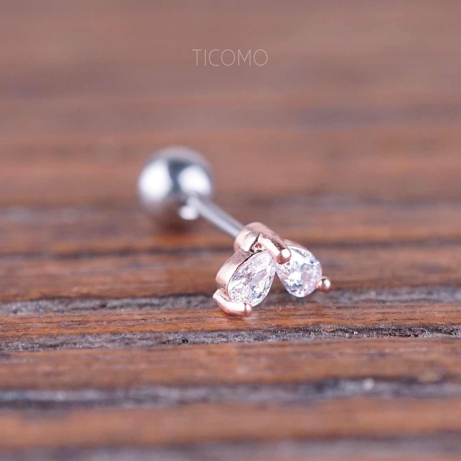 Heart Cartilage Earring 20g Helix Earring Helix Piercing - Etsy