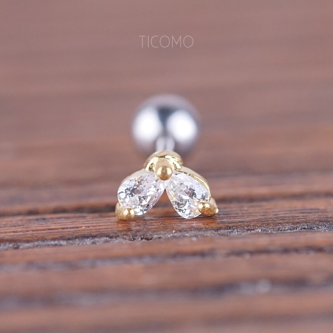 Heart Cartilage Earring 20g Helix Earring Helix Piercing - Etsy