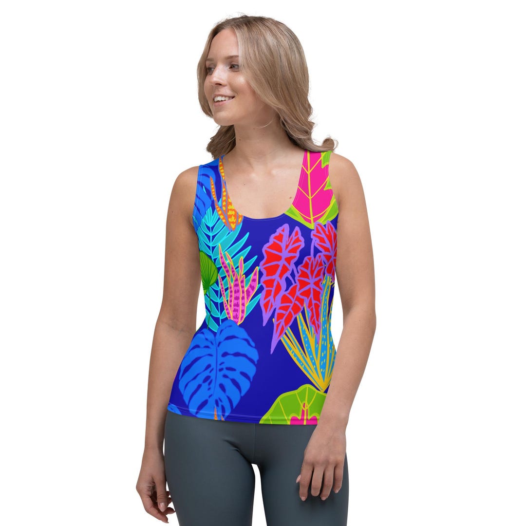 Land and Sea Tank Top - Ocean-inspired Tank Top - Blue Colorful Tank ...