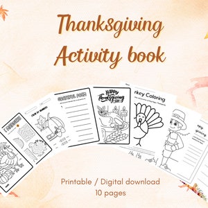 Simple Thanksgiving Activity Sheets for Kids, Printable Kids Activities ...