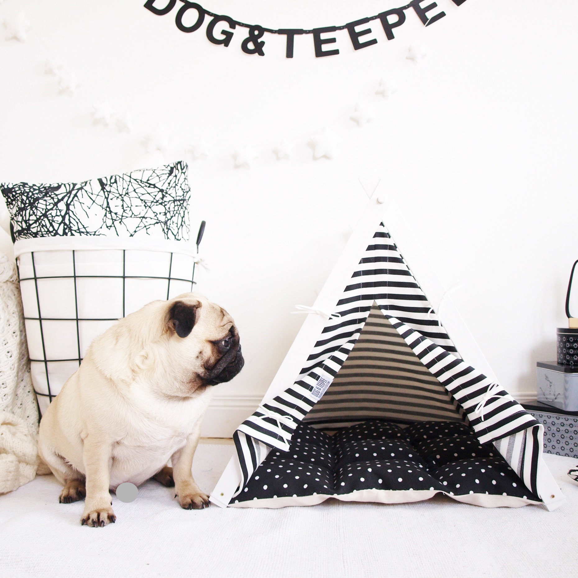 Dog Teepee Black Stripes Teepee Bed for Toy Terrier - Etsy