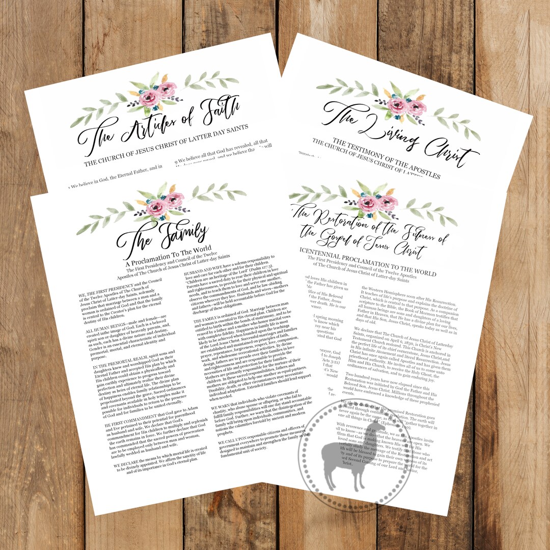 4 Bundle Church Documents / Church of Jesus Christ of Latter Day Saints ...