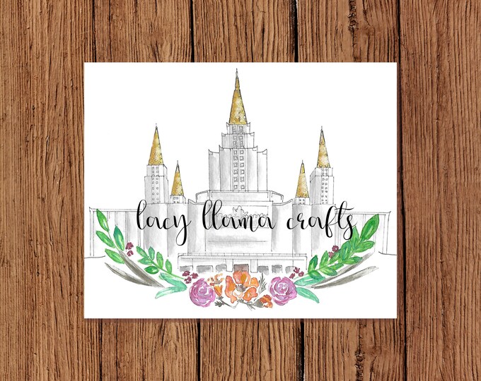 Paris France LDS Temple Watercolor Print/ France/ Paris France/ 8x10 ...