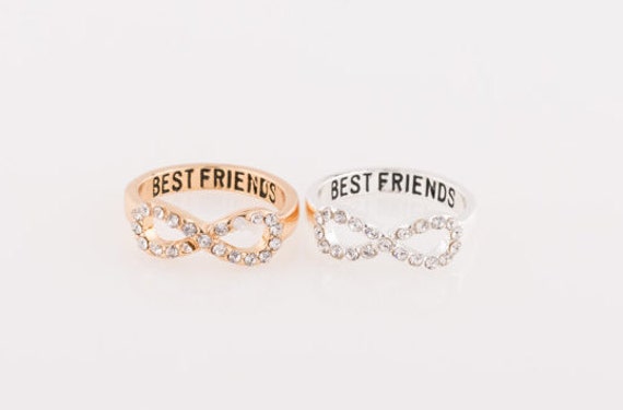 Best Friend Ring / Crystal Diamond Ring / Stackable Rings / | Etsy