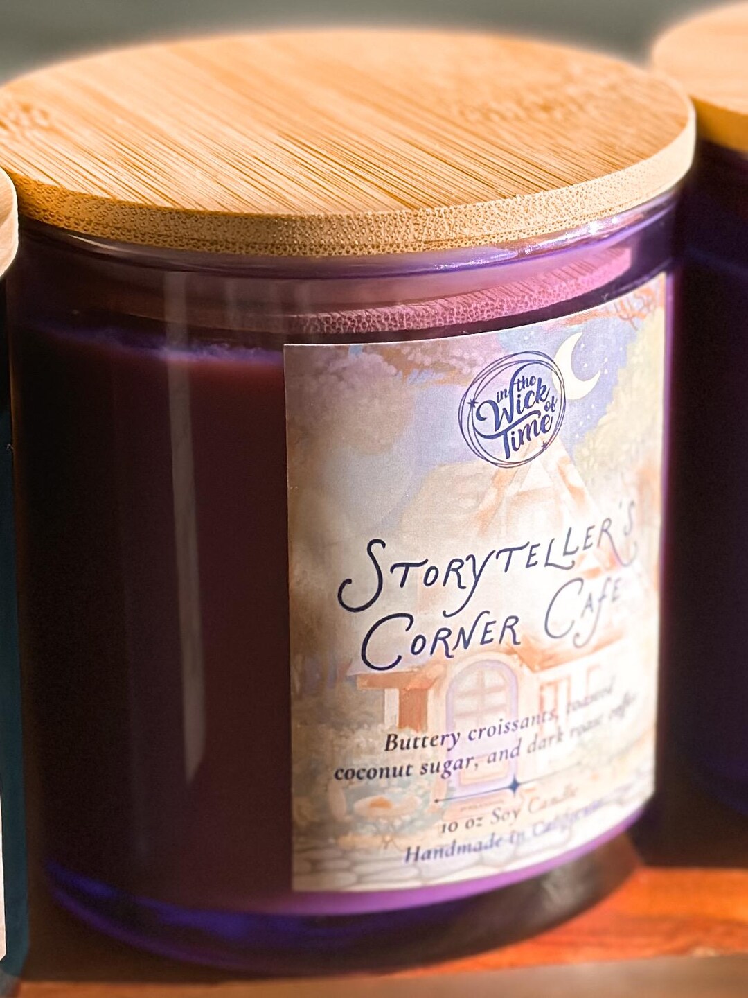 Storyteller’s Corner Cafe Candle 10 Oz, Croissant, Coconut, and Coffee ...