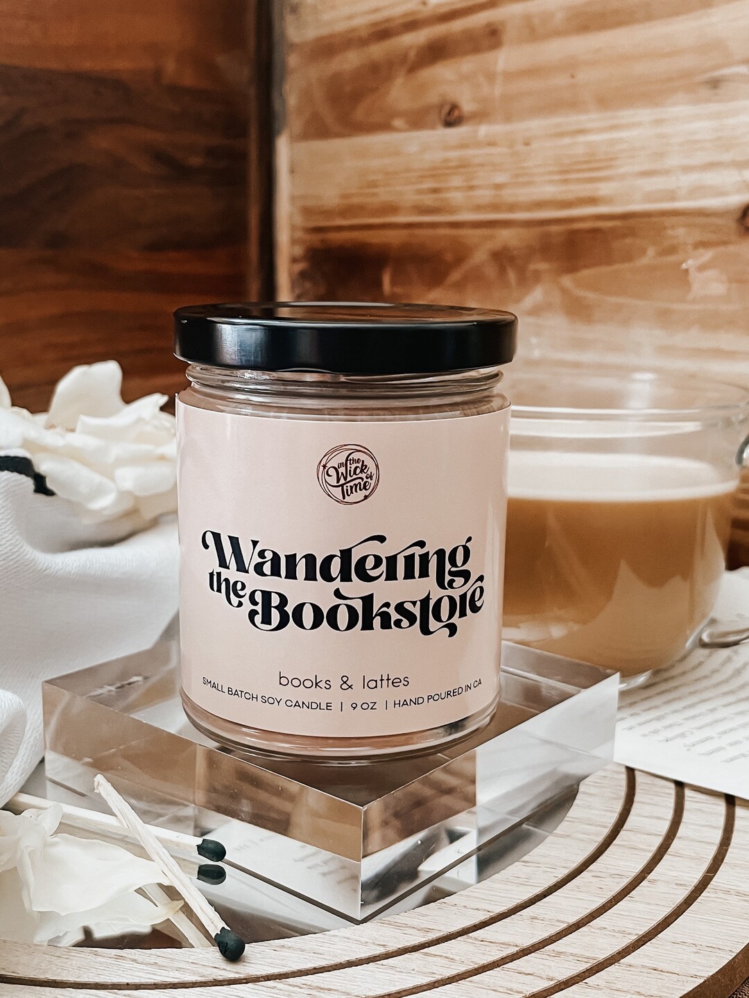 Wandering the Bookstore Candle, Bookish Candle, Bookshelf Decor, Book ...