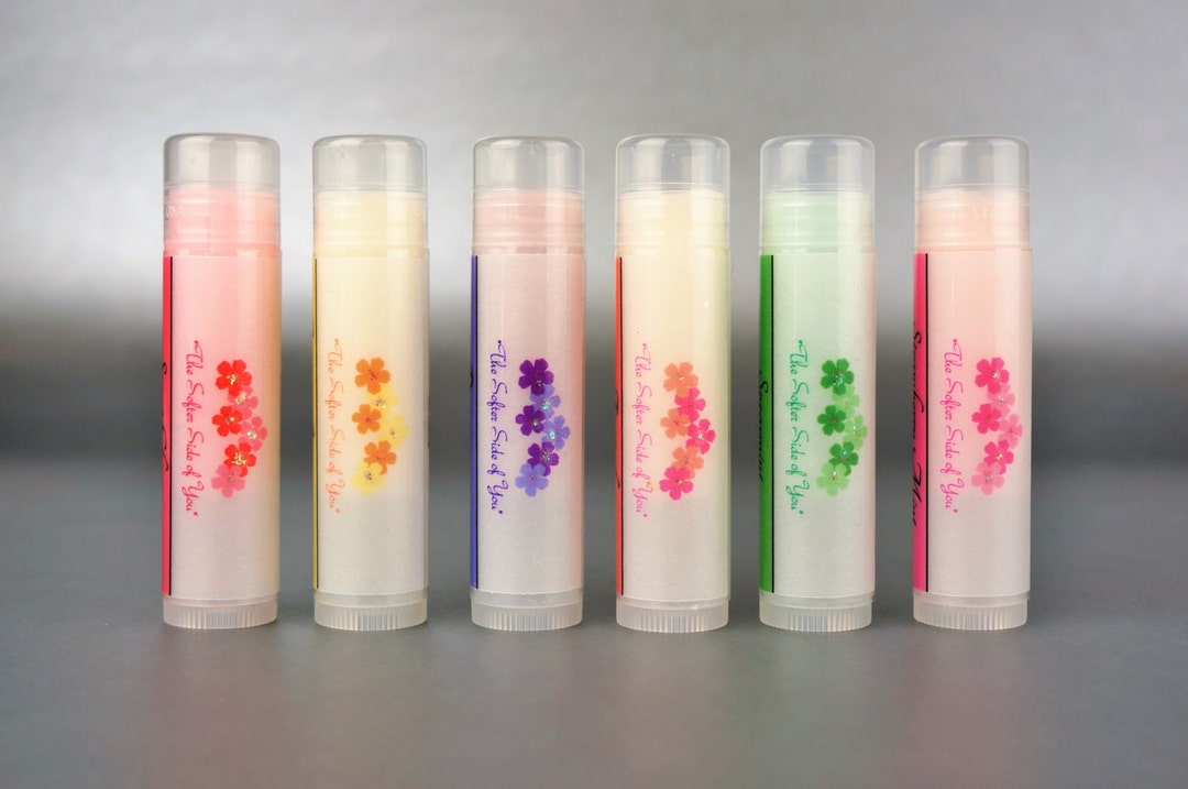 6 Soft Natural Chapsticks. 6 Natural Lip Balms With Flavor Oil - Etsy