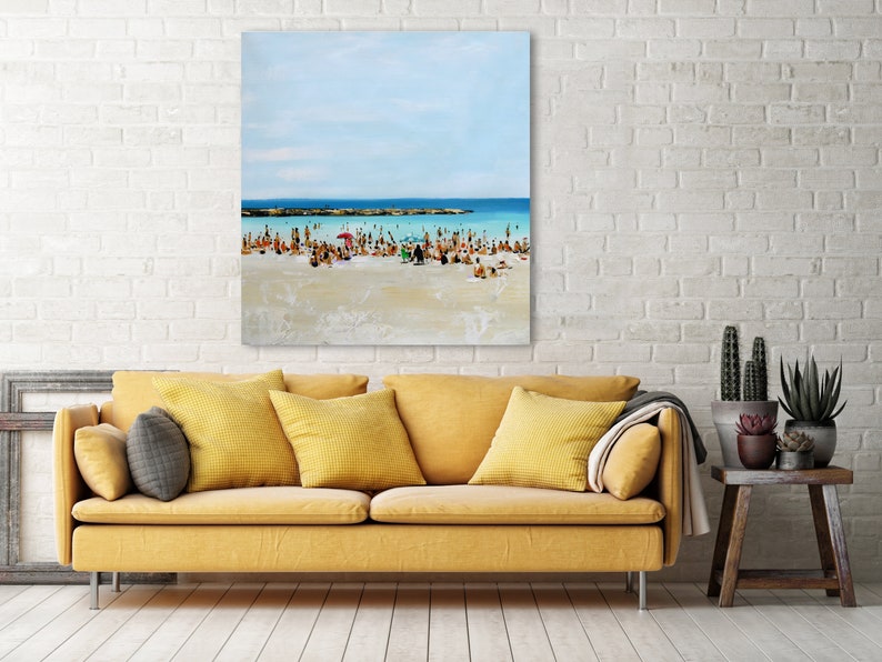 Beach Painting Large Oil Painting on Canvas Original Painting Abstract ...