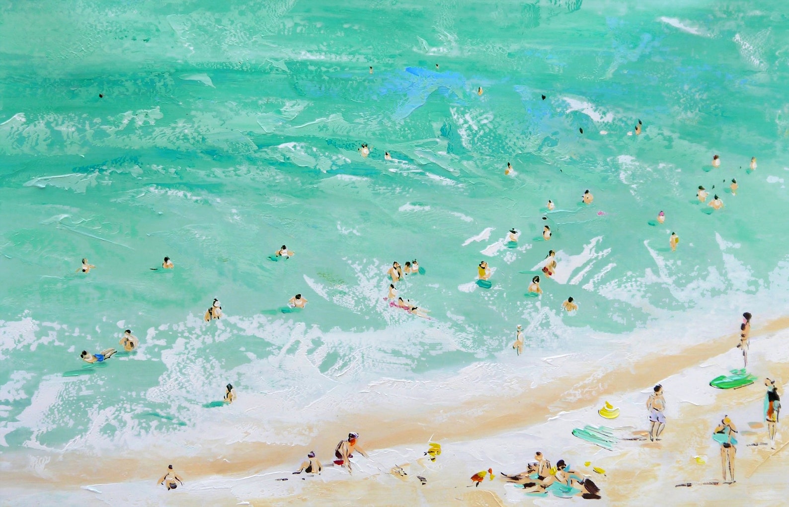 Beach Art Large ORIGINAL Art Beach Painting Oil Painting on - Etsy