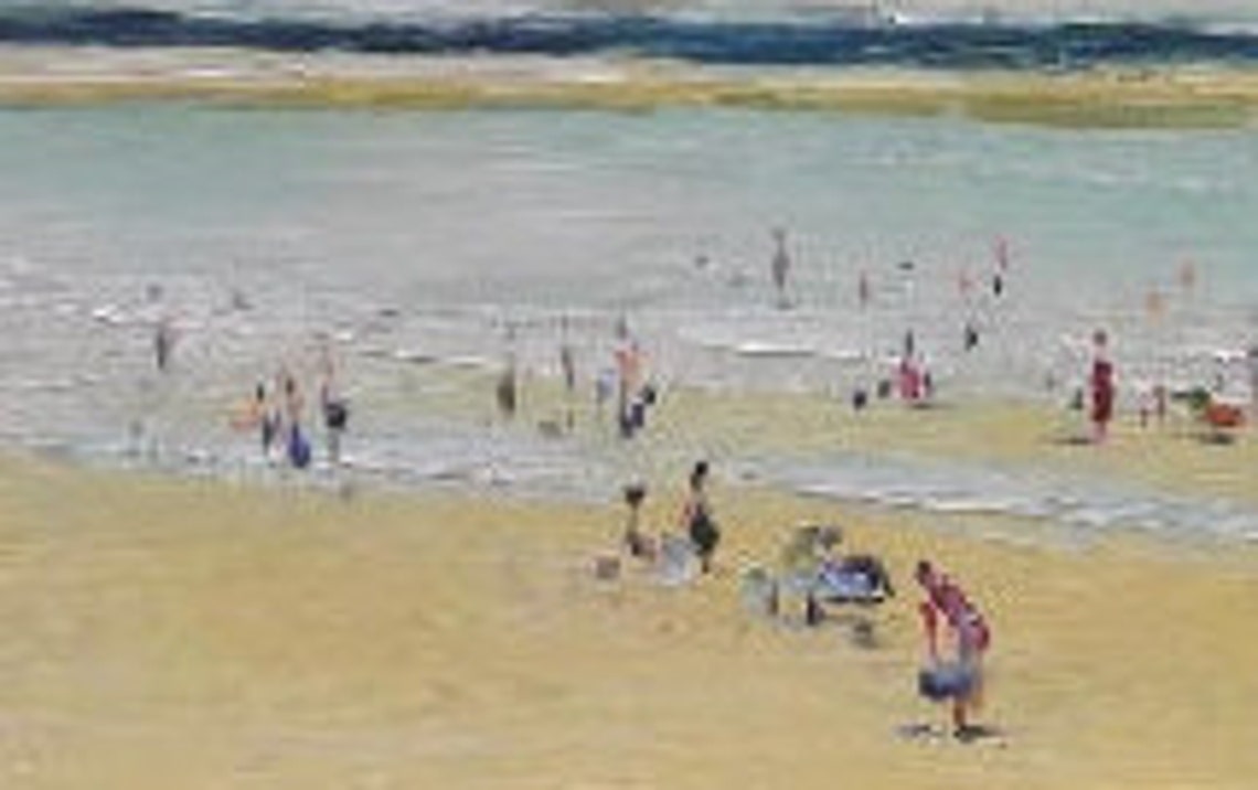 55 Large BEACH Scene Original Art Beach Painting Oil Painting on Canvas ...