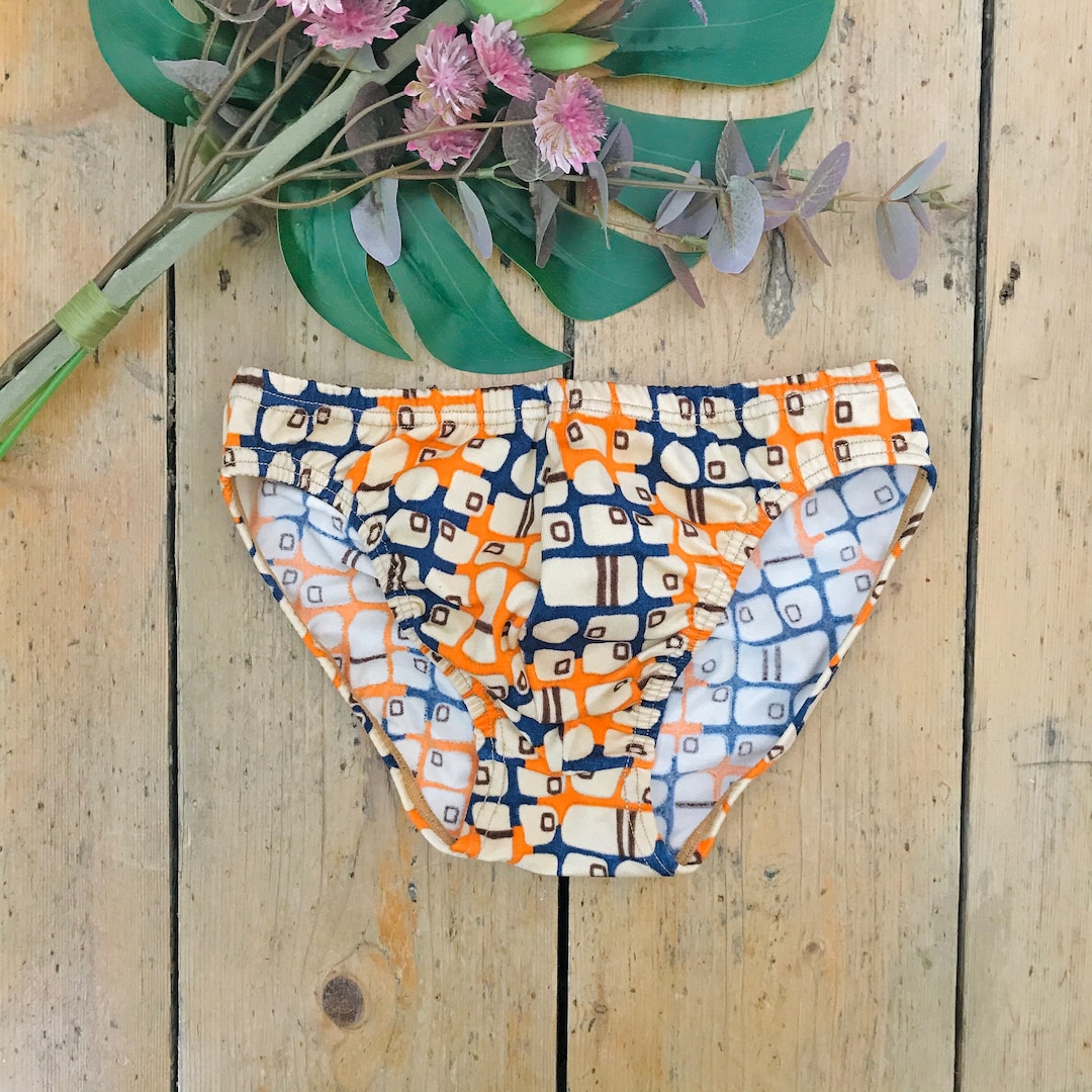 Vintage 1970's Patterned Speedo Swimsuit Trunk French New - Etsy