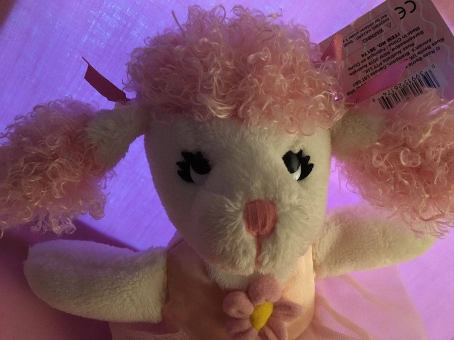 Russ Ballerina Poodle Dog Plush Alexi Ballet Pink Curly Hair Tutu ...