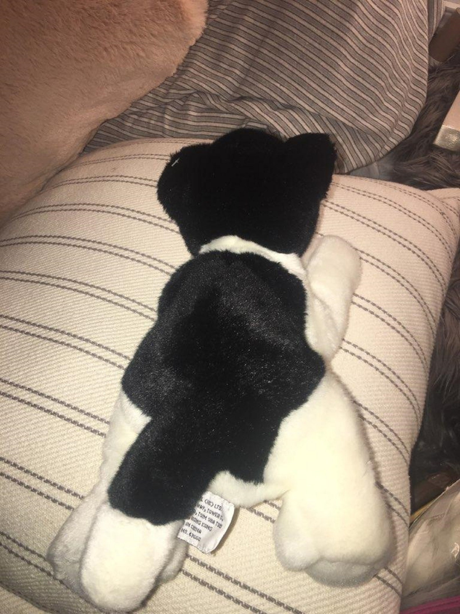 Vintage Russ Cat Plush Black White Yellow Eyes Pale Pink - Etsy