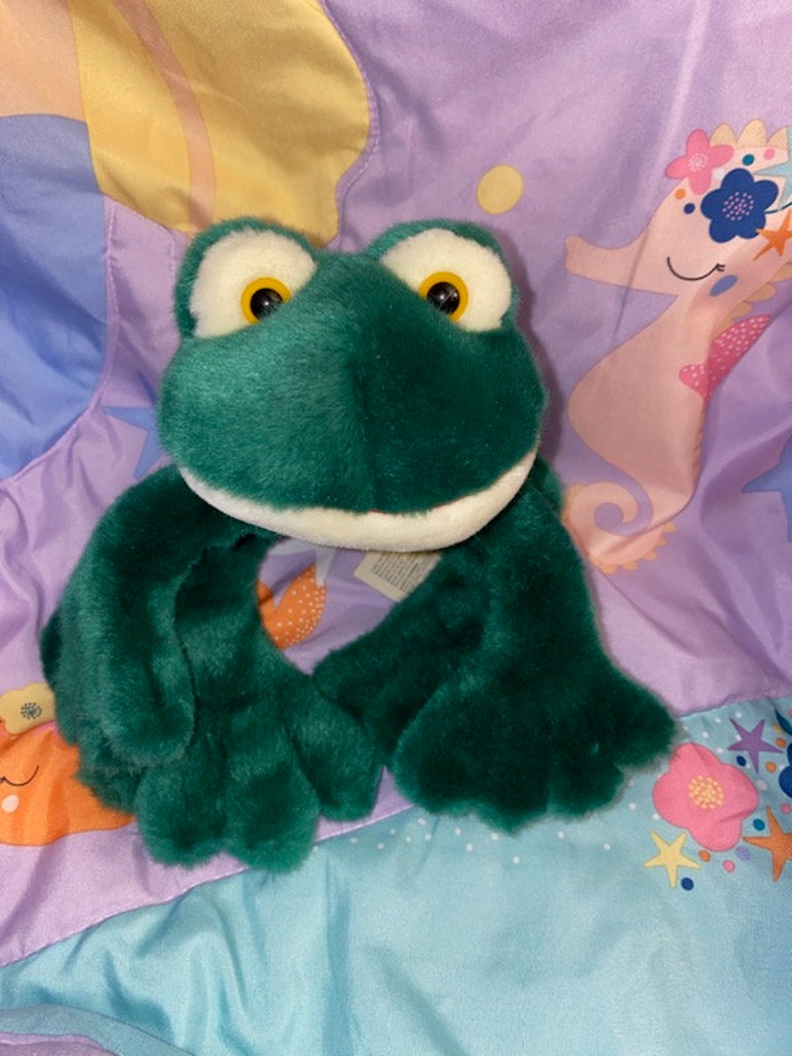 Vintage Russ Frog Plush Fleegle NWWTS 12 Green Cream - Etsy