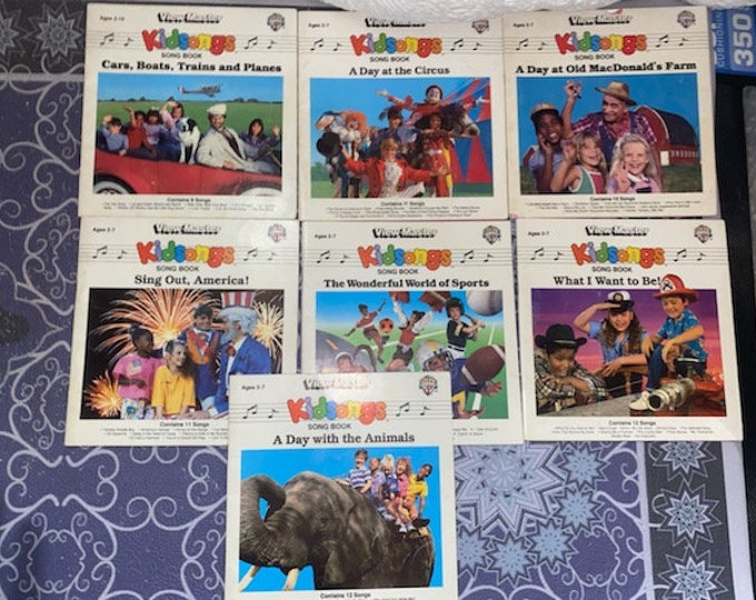 Vintage Kidsongs Book Lot TV Show Songs by Viewmaster 7 Books Song Book ...