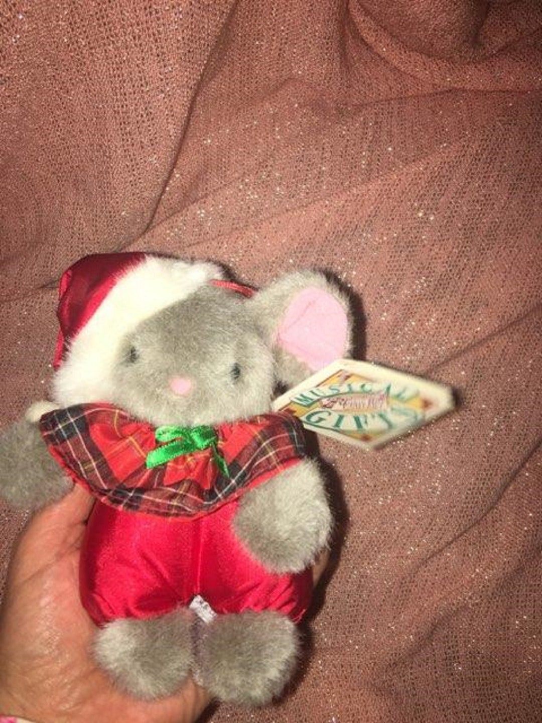Vintage San Francisco Music Box Company Mouse Plush Christmas NWTS ...