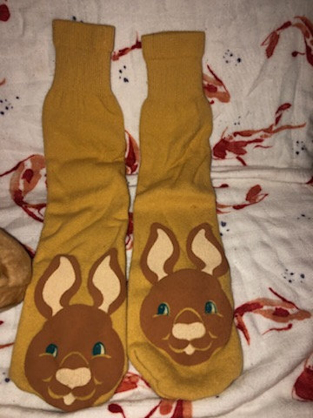 Vintage Avon Kangaroo Plush Slipper Socks Kids NWOTS - Etsy