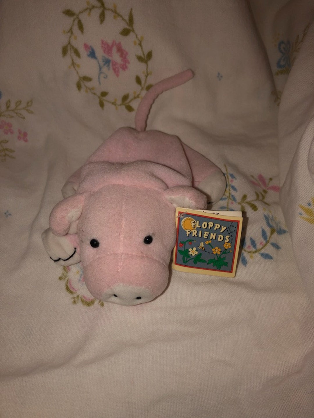 Vintage Floppy Friends Pig Plush Pink Name Paxton Plump Short GMA NWTS ...