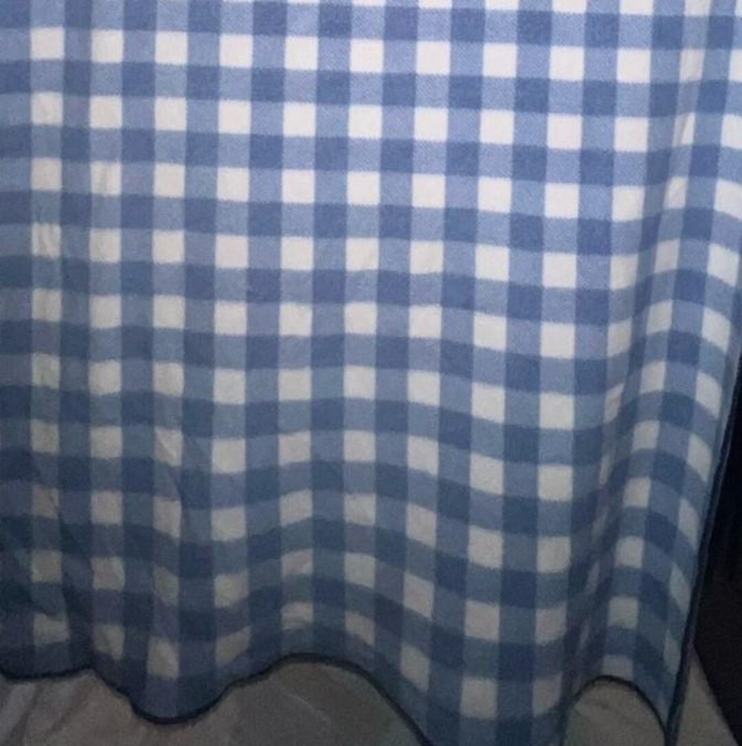 Vintage Baby Blanket Blue White Checkered Soft Thin but Softer Fleece ...