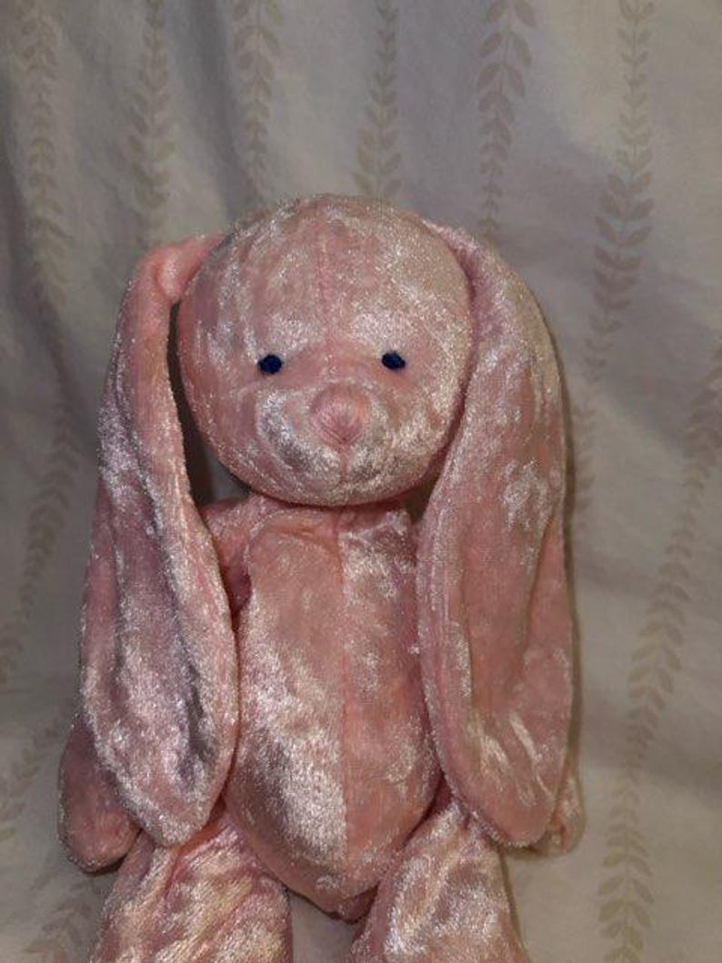 Vintage ECU Russ Bunny Powder Plush Lot Pearl Pink Purple 3 Shiny ...