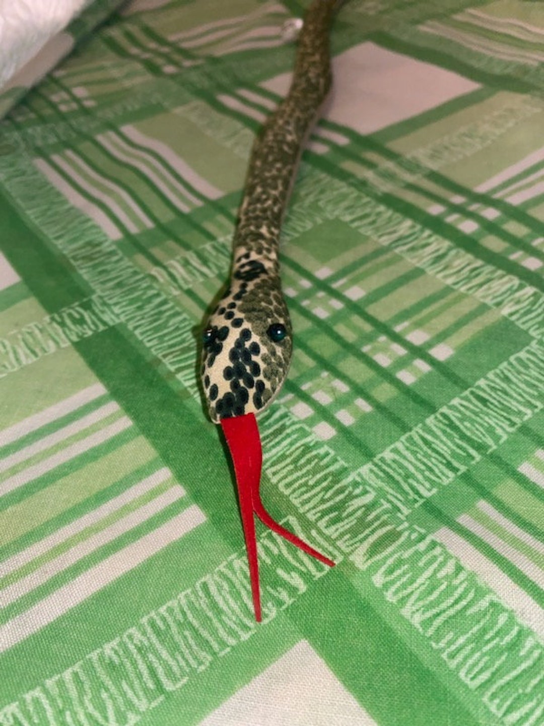 Vintage Toysmith Sand Snake Forked Tongue Green Brown Black Beige ...