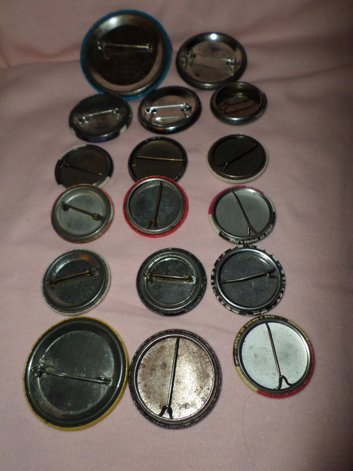 Vintage 1980 S Pin Lot 1970's Journey Genesis Cars Ramones Sex Pistols ...