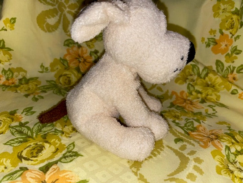 Vintage Russ Dog Plush Snaps Cream Color Red Tongue Chamois ECU Brown ...