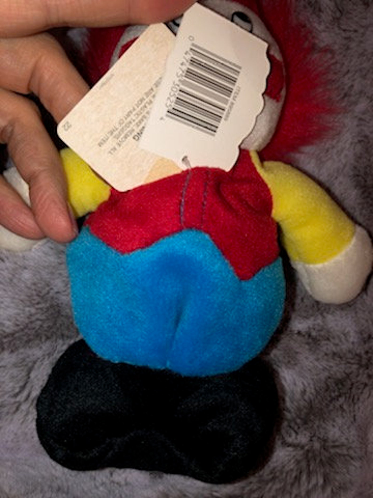 Vintage Dandee Clown Plush Red Nose Hair Cheeks Chuckles Blue | Etsy