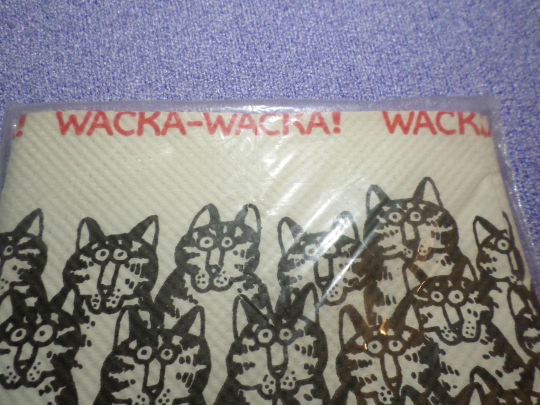 Vintage B. Kliban Party Tablecloth Paper Cat Kitty Wacka-wacka Any Day ...