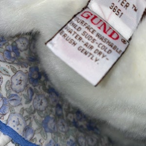 Vintage Gund Bunny Plush Buster White Gray Smokey Fur Above Eyes Pink ...