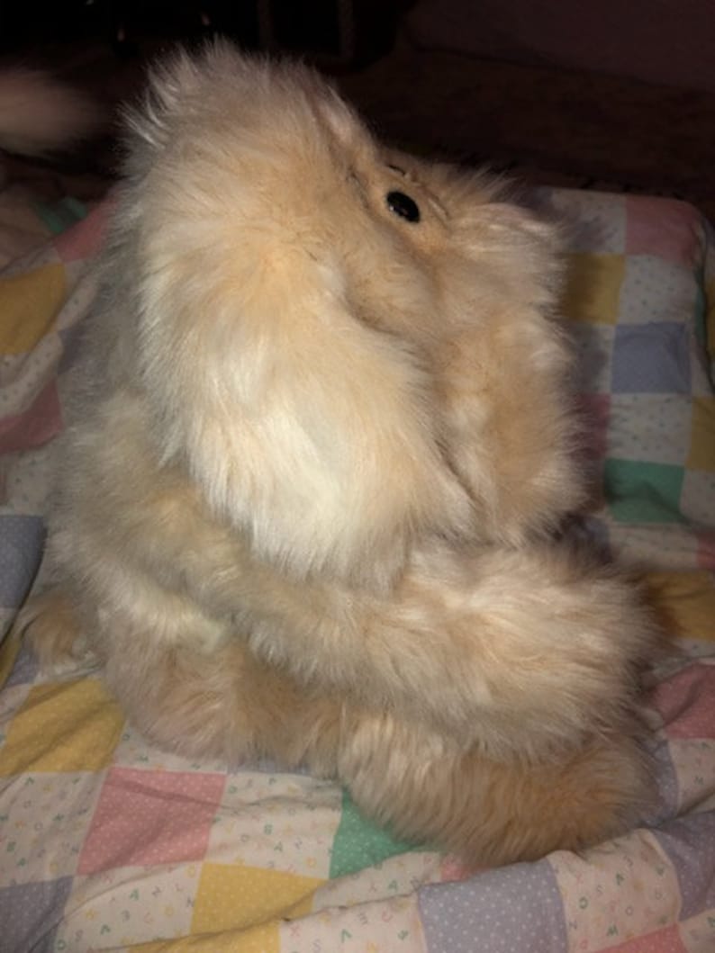 Vintage Russ Dog Plush Curly Fluffy Version 14 Cream | Etsy